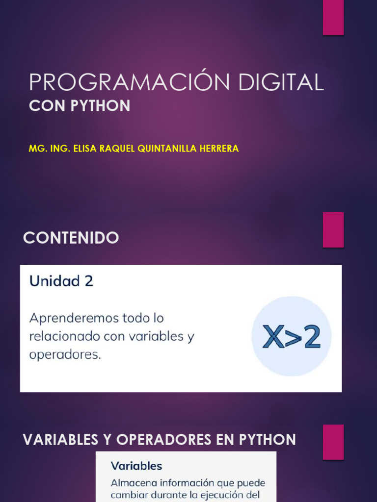 Variables y Operadores en Python | PDF
