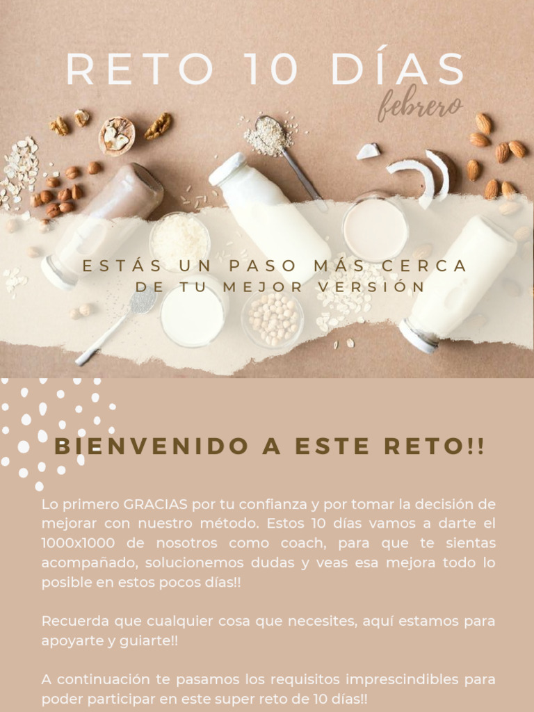 Dossier Reto de 10 Días | PDF | Nutrición | Dieta y nutrición