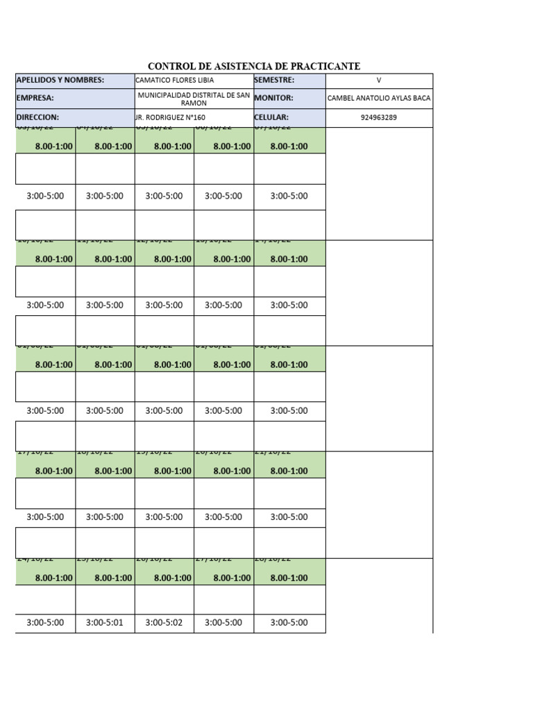 Registro Libia Asis | PDF