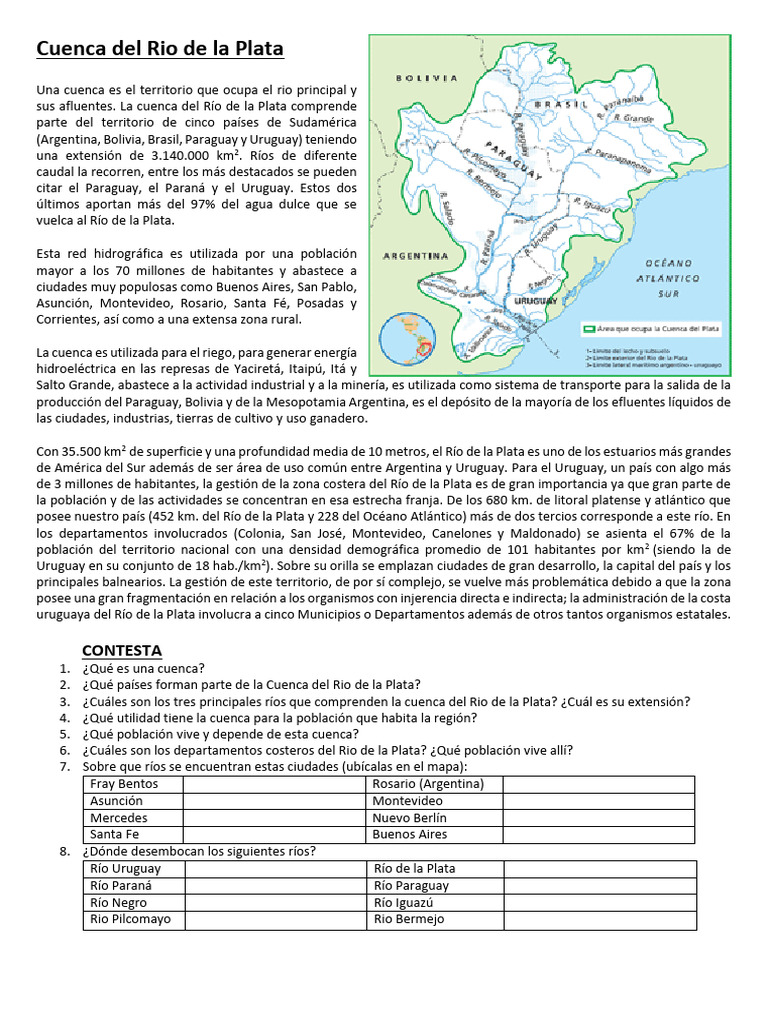Cuenca Del Rio de La Plata | PDF | Ingeniería Ambiental | Geografía Física