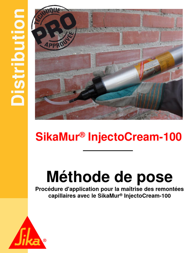 FR Brochure Sikamur Injectocream Methode de Pose | PDF | Forage | Perçage