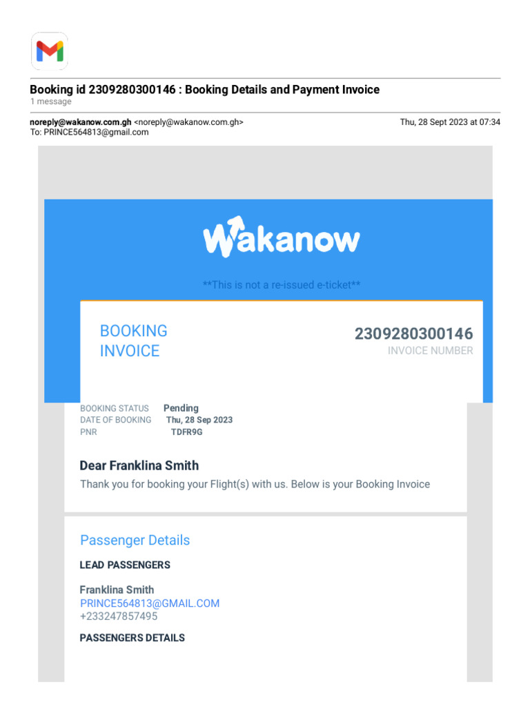 Gmail - Booking Id 2309280300146 _ Booking Details and Payment Invoice | PDF