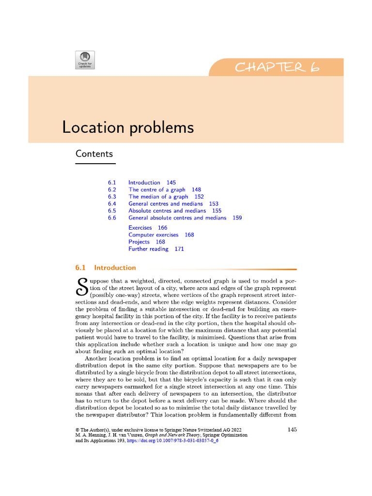 Locations Problems OCR | Download Free PDF | Vertex (Graph Theory) | Graph Theory