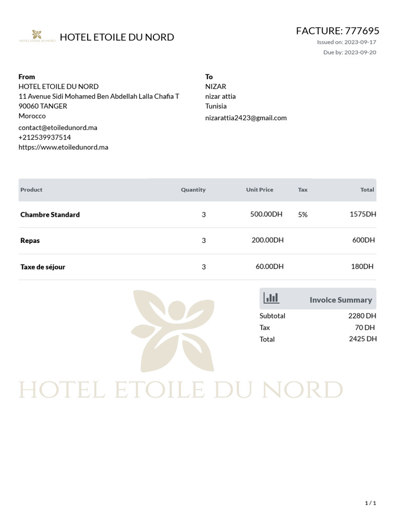 Hotel Etoil Donrd | PDF