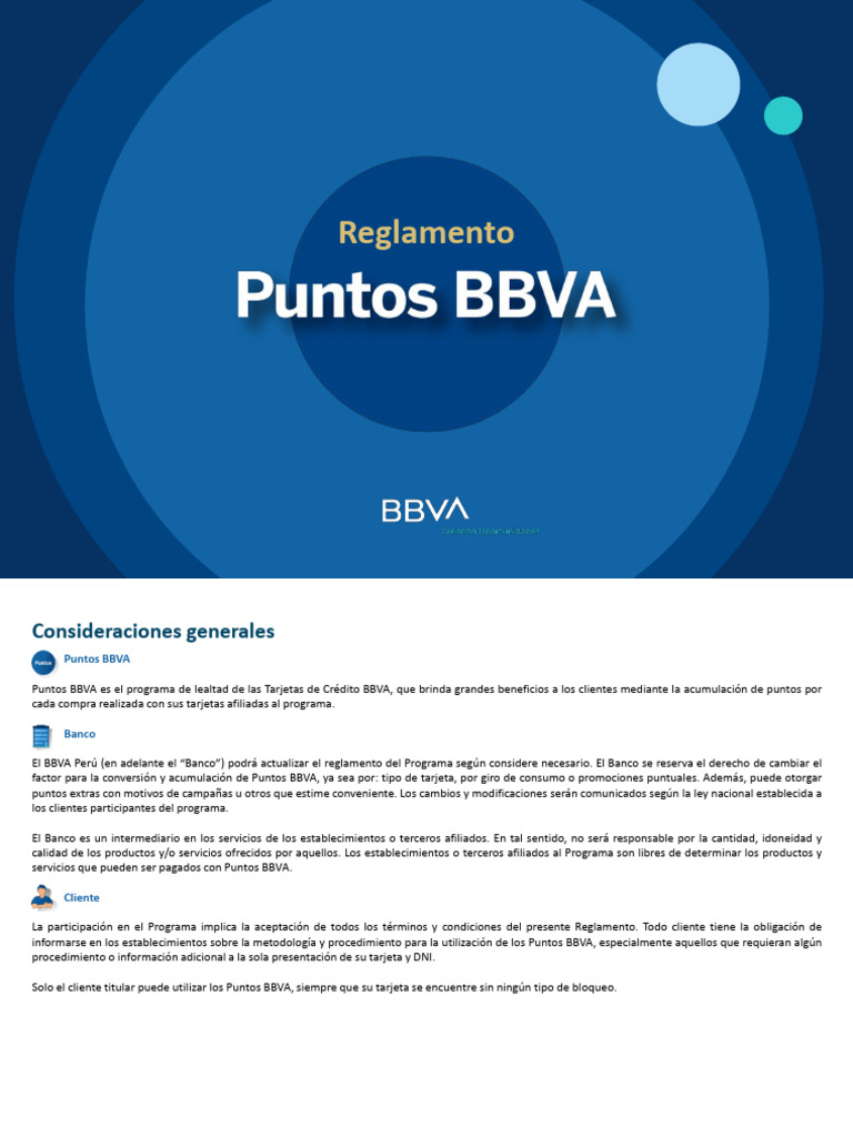 ADJ CARTA RPTA-Reglamento-Puntos-BBVA | PDF | Tarjeta de débito | Visa Inc.
