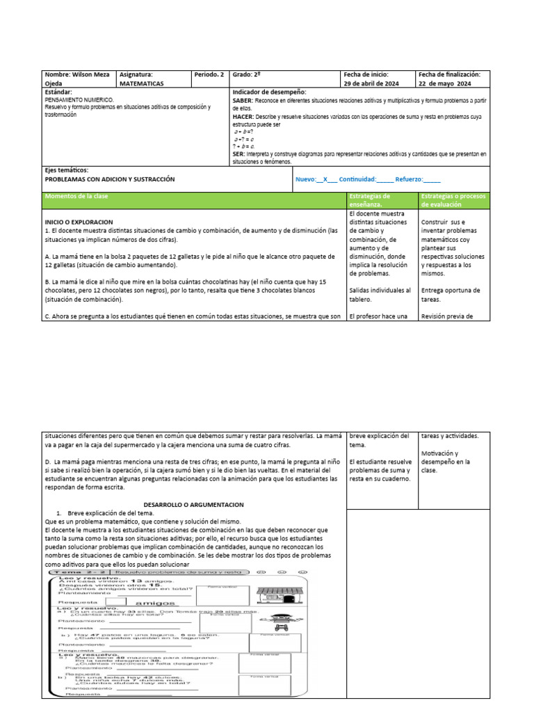 Problemas de Adicion | PDF
