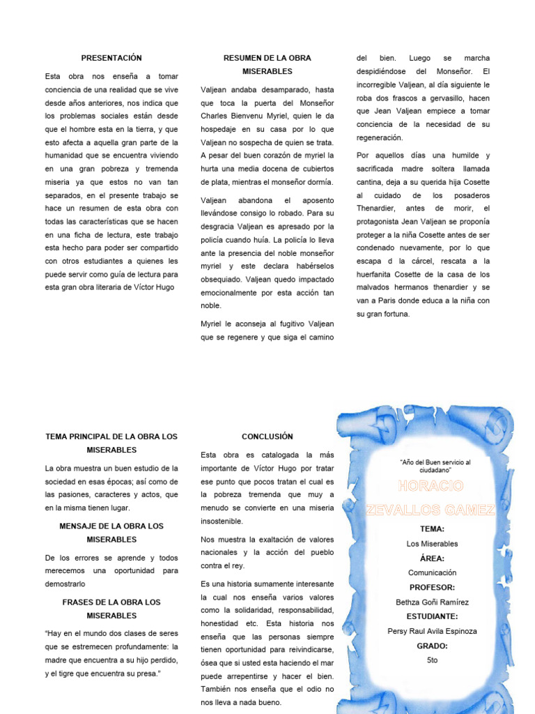 Resumen y Análisis de "Los Miserables" | PDF | Los Miserables