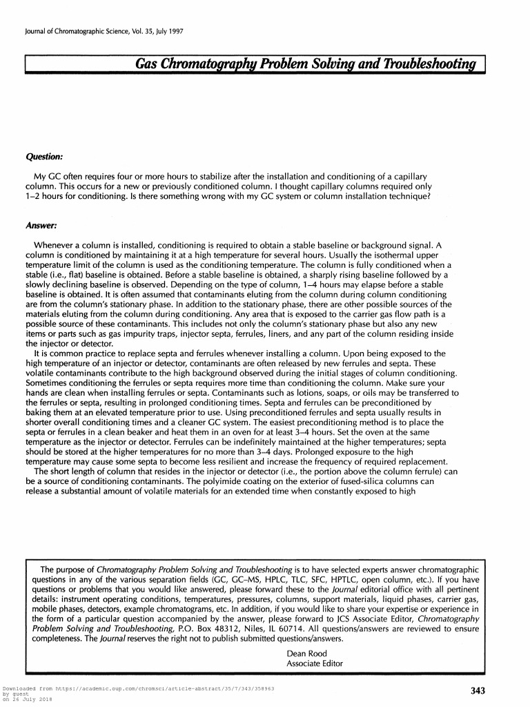 Gas Chromatography Problem Solving and Troubleshooting | PDF | Chromatography | Analytical Chemistry