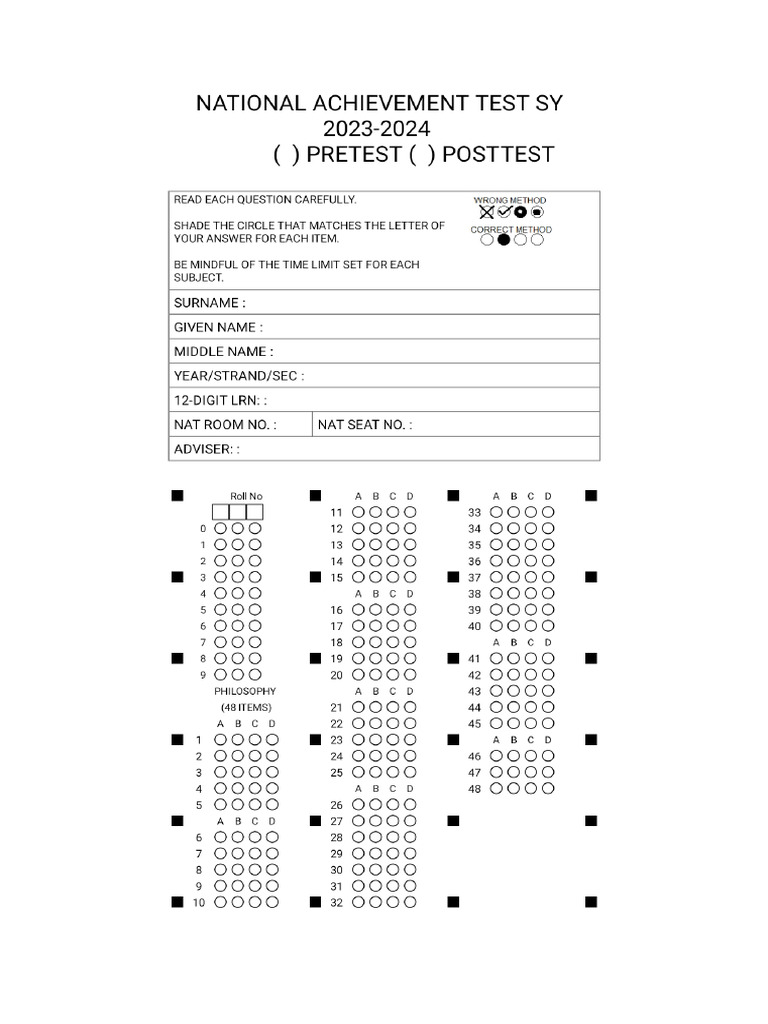 Nat Exam-Philo 202478 | PDF