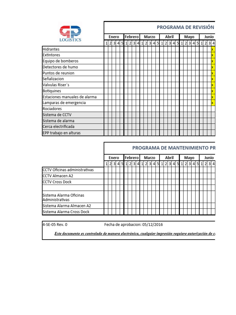 4-SE-05 Rev. 0 Programa de Revision y Mantenimiento | PDF | Seguridad Pública | Instrumento de ...