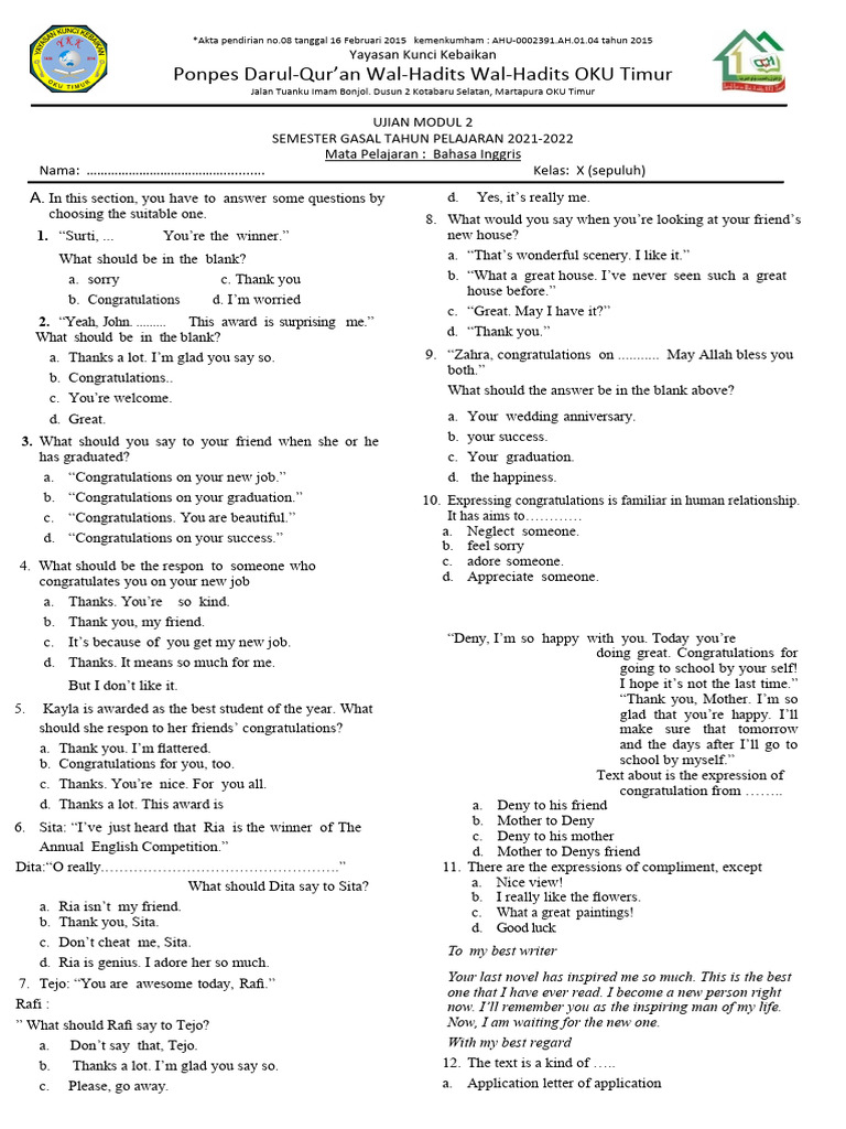 Soal UM 2 English C | PDF