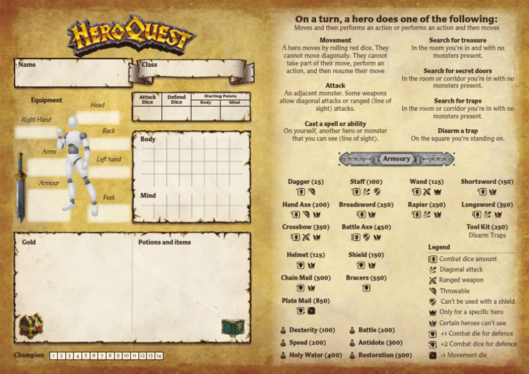 Hero Movement and Combat Guide | PDF