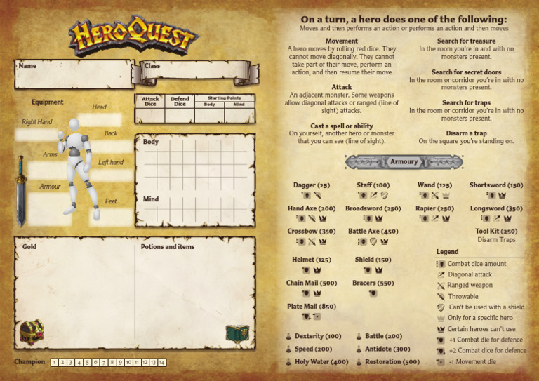 Hero Actions and Combat Mechanics Guide | PDF