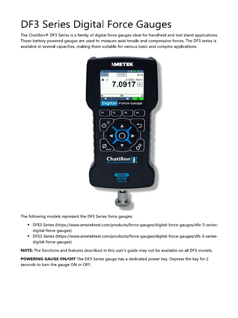 Df3 Series Manual | PDF