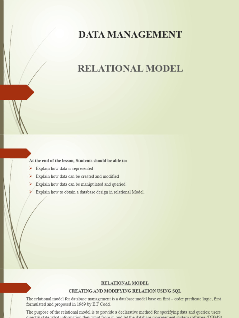 Relational Model 1 | PDF | Relational Database | Databases Relational Model 1 | PDF | Relational Database | Databases