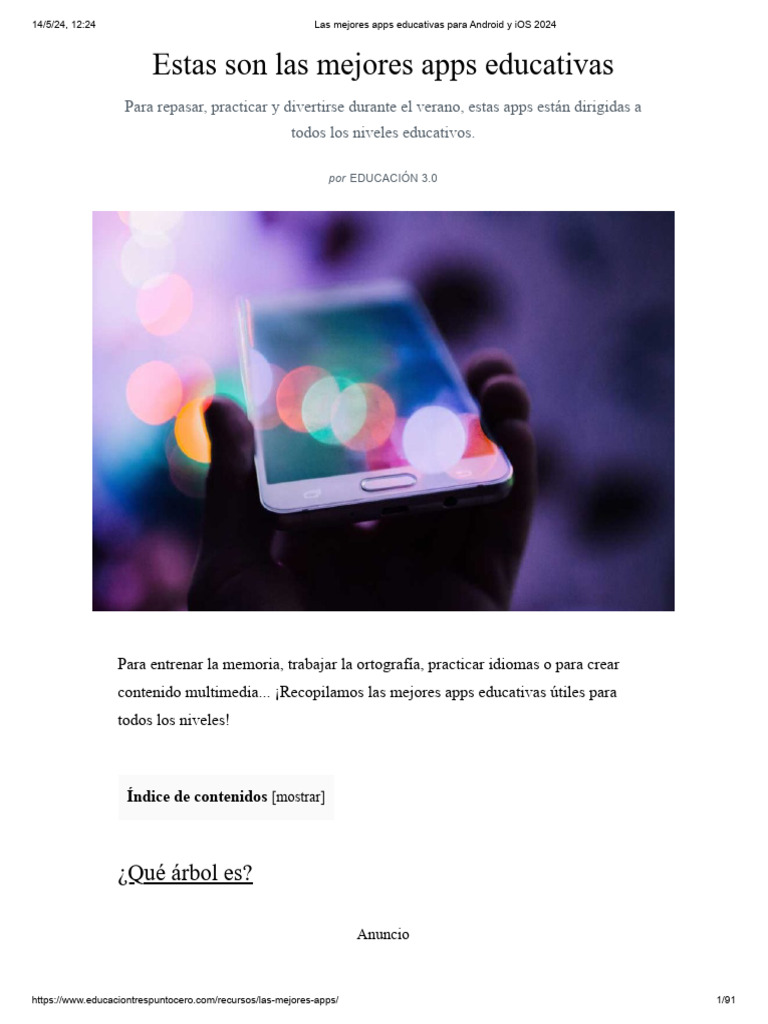 Las Mejores Apps Educativas para Android y iOS 2024 | PDF | Aplicación movil | Ios