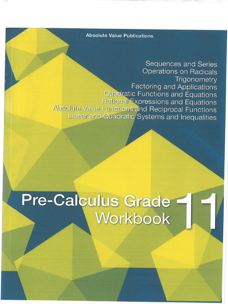 Pre-Calculus G.11 Work Book | PDF