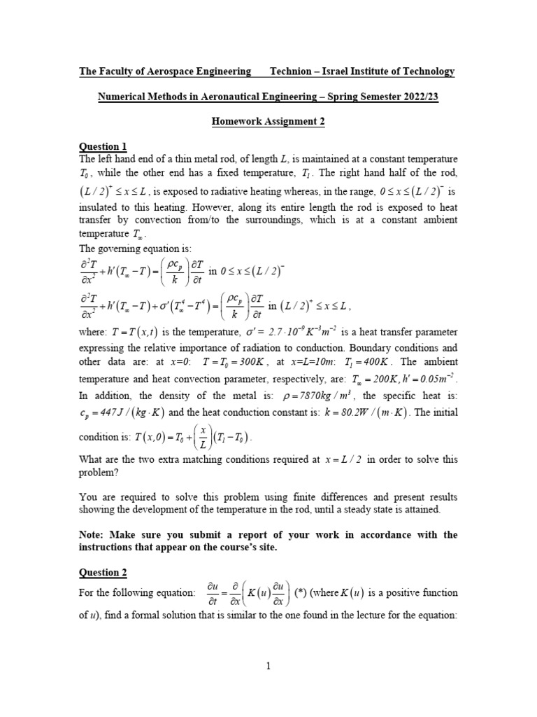 Homework 2 (English) | PDF | Applied And Interdisciplinary Physics | Continuum Mechanics