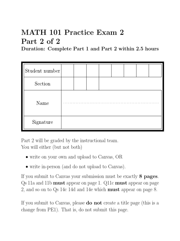 Practice Exam Solution | PDF | Mathematical Analysis | Mathematical Objects