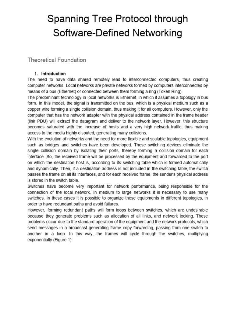 Spanning Tree Using Ryu STP Controller | PDF | Network Switch | Computer Network