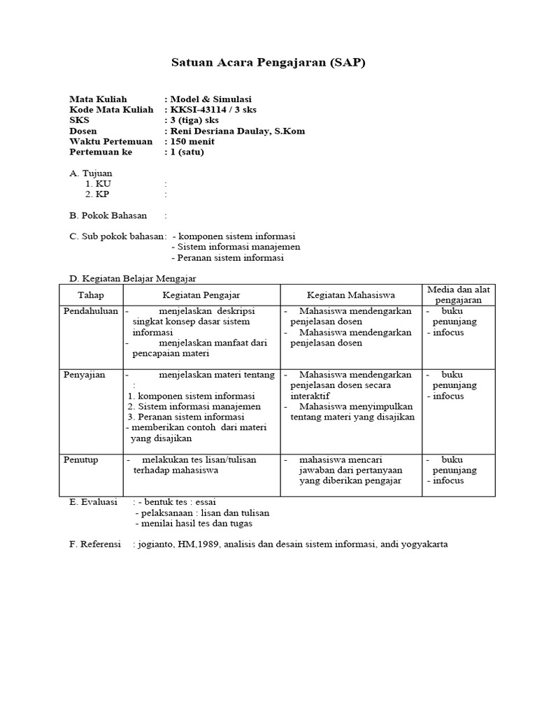SAP Model & Simulasi | PDF | Komputer