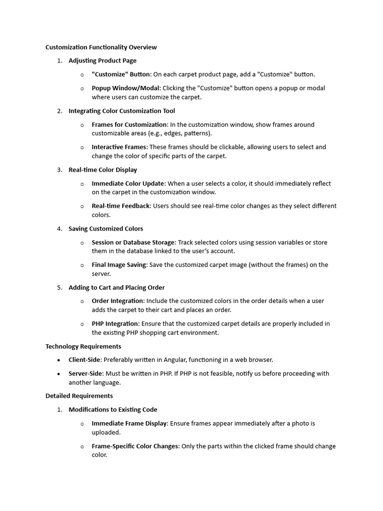Customization Functionality Overview Pdf Php Computer Science