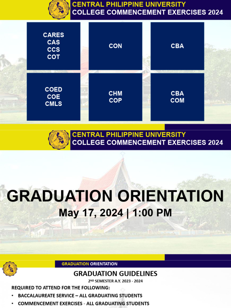 Graduation Orientation 2nd Semester AY 2023 2024 2.ppt 5182024 1 | PDF ...