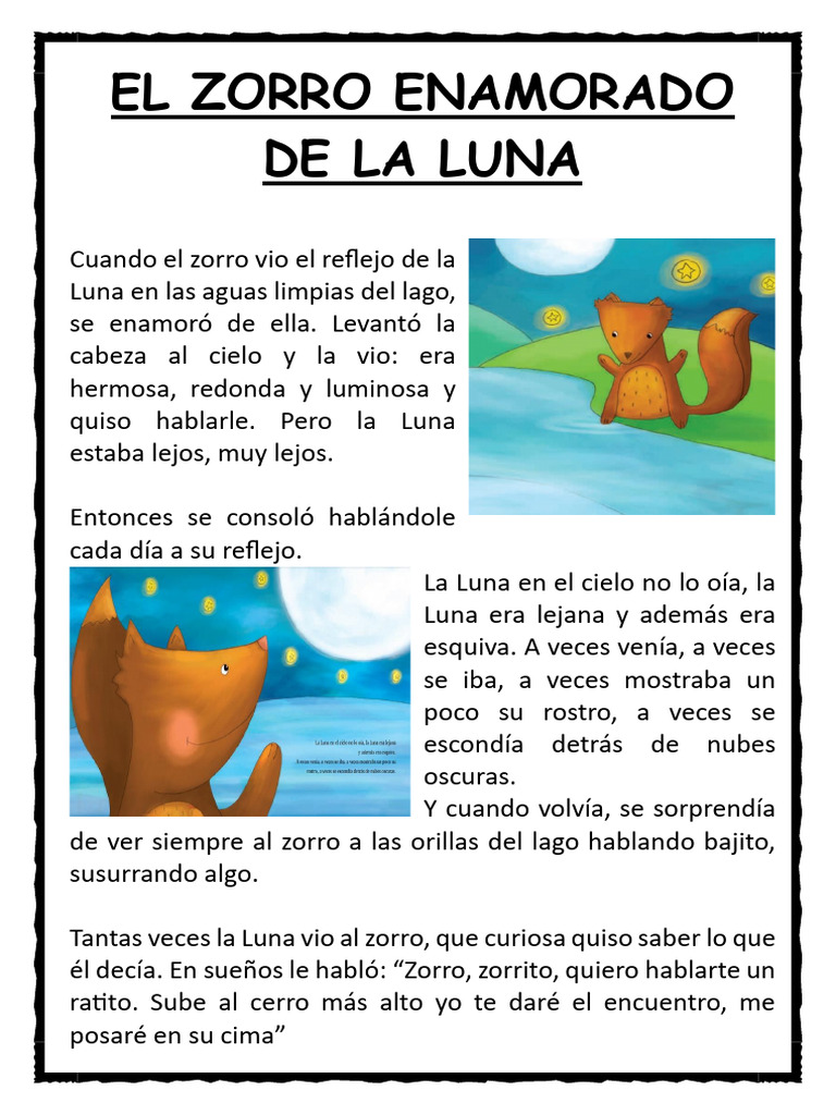 El Zorro Enamorado de La Luna | PDF | Ficción general