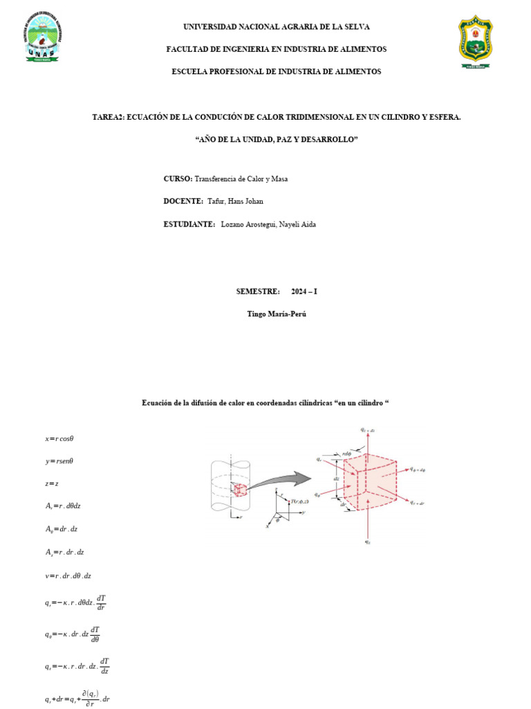 TAREA ECUACIÓN CILINDRO ESFERA | PDF