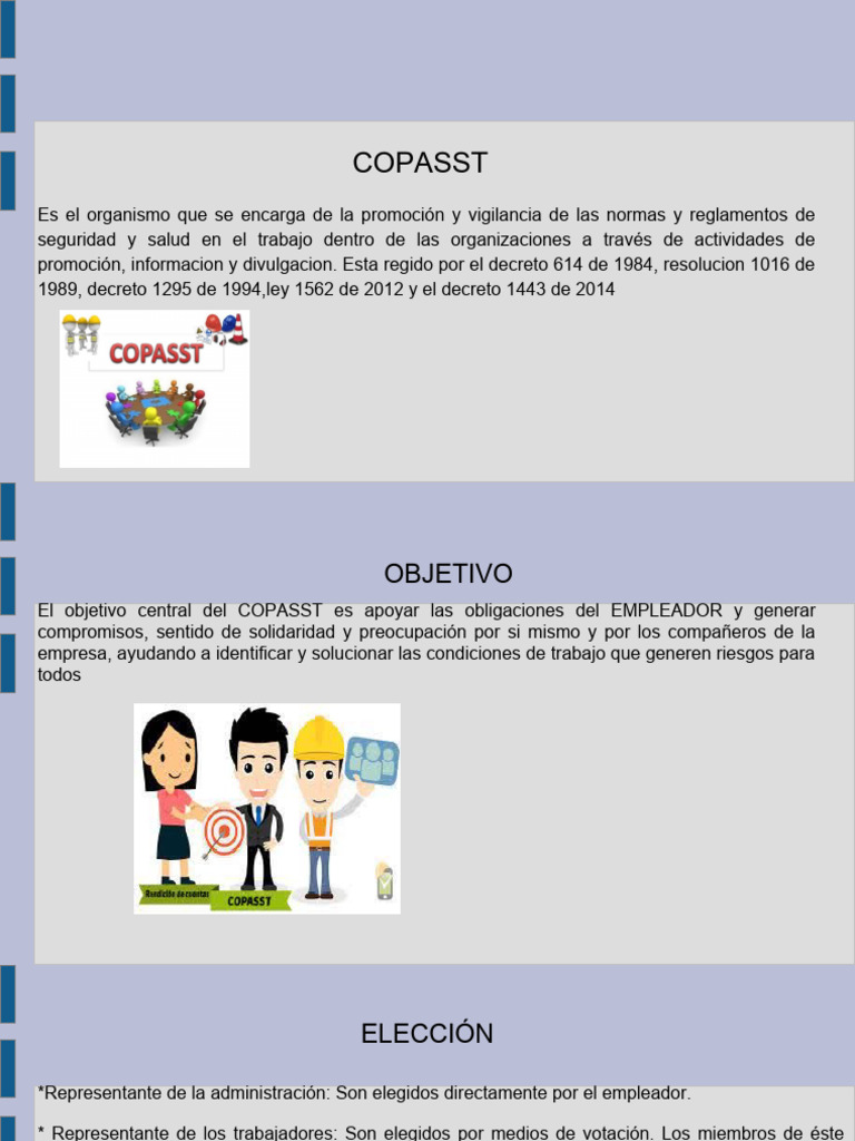 Funciones y Objetivos del COPASST | PDF