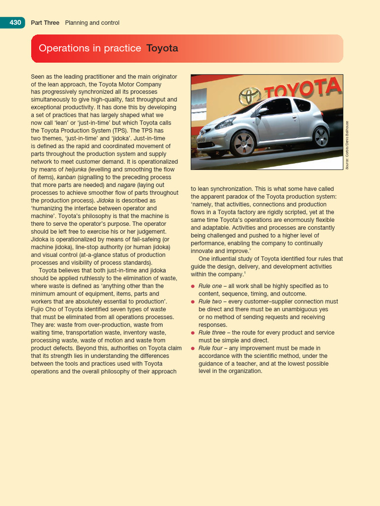 Toyota Lean System | Download Free PDF | Lean Manufacturing ...