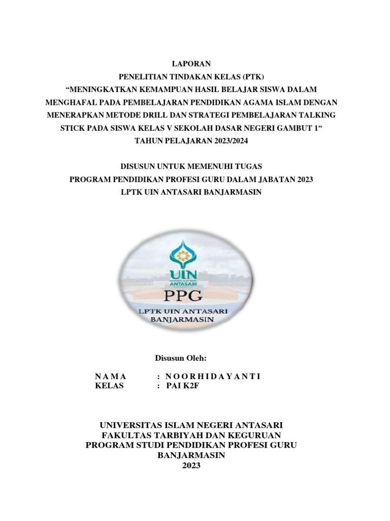 LAPORAN BAB 4 PRA SIKLUS PPL 1 | PDF | Karier & Perkembangan