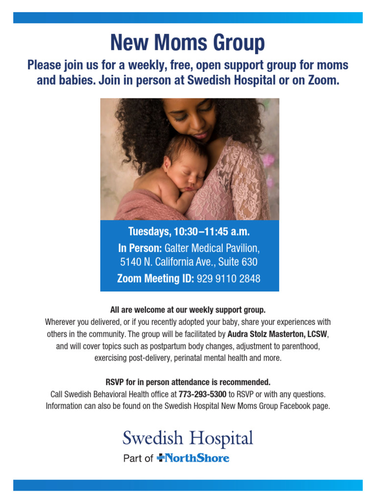 New Moms Group Flier - in Person Zoom Oct 2022 | PDF