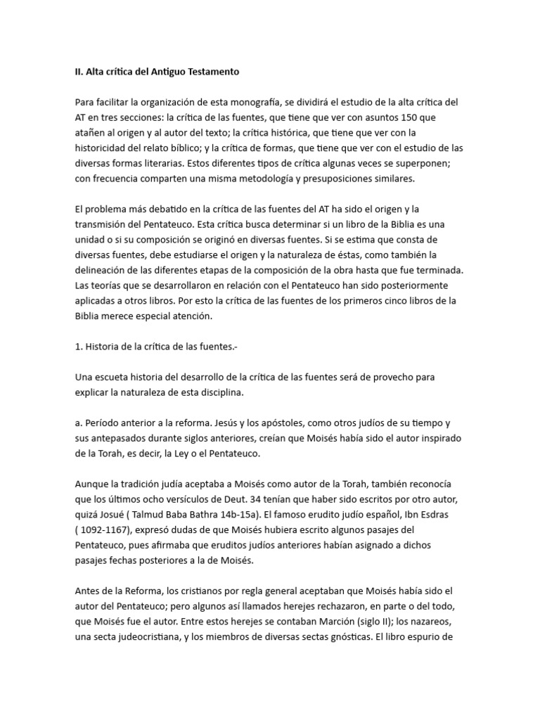 Alta Critica | PDF | Tora | Biblia