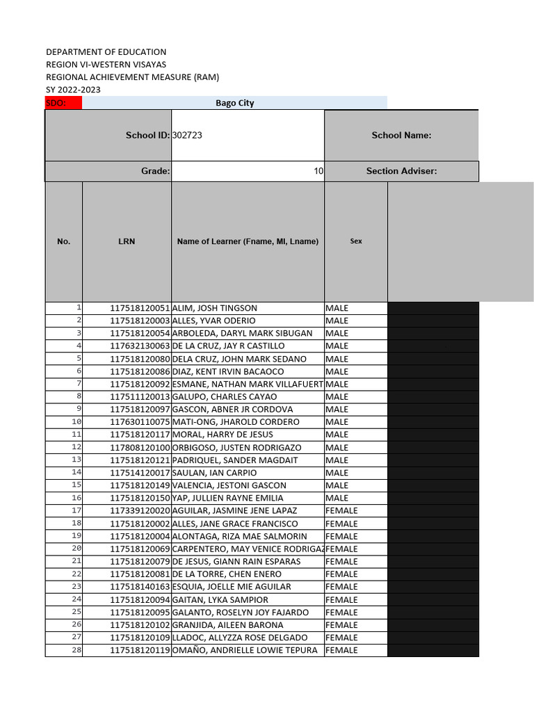 Class-Scoresheet JHS v2.0 | PDF