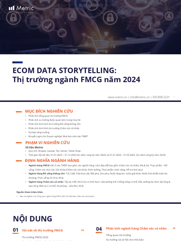 ECOM DATA STORYTELLING - Thị Trường Ngành FMCG Năm 2024 - Shared by WorldLine Technology | PDF