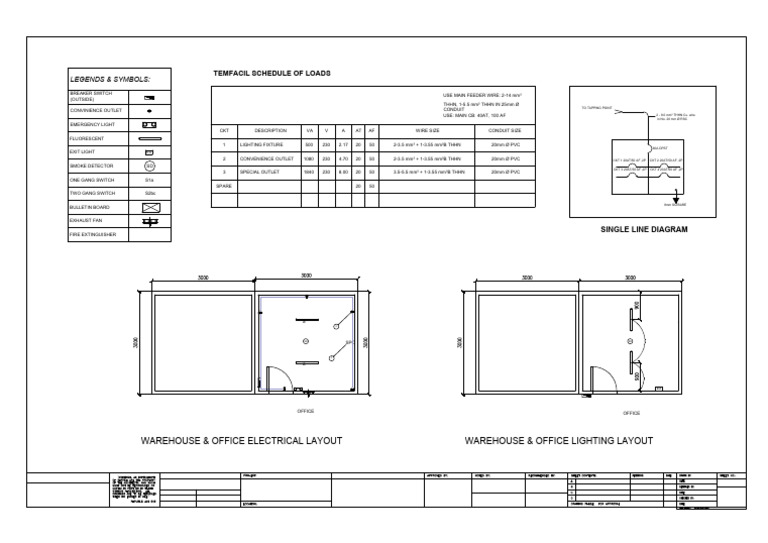 Rev.01 Temfacil Electrical Plan and Lighting Layout | PDF | Electrical ...