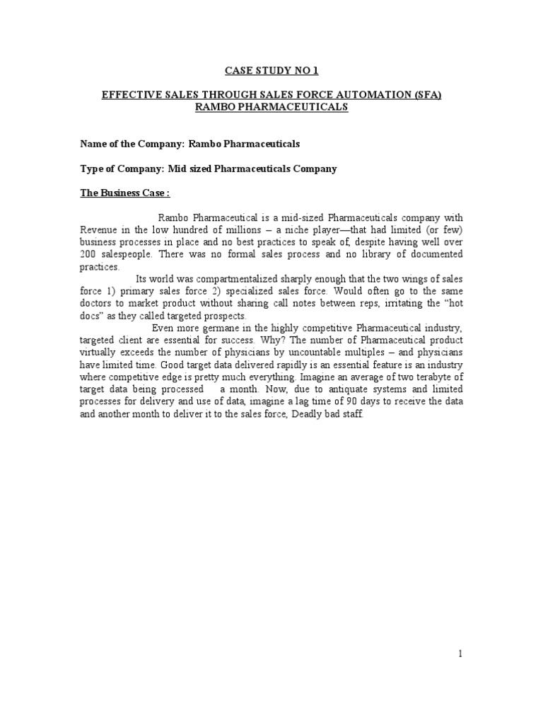 CRM - Case Studies | PDF | Customer Relationship Management | Sales