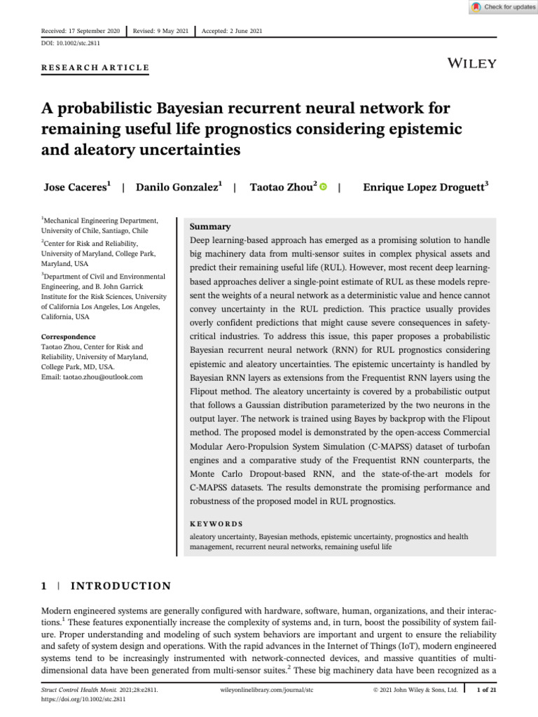 Bayesian RNN for RUL Prognostics | PDF | Deep Learning | Artificial ...