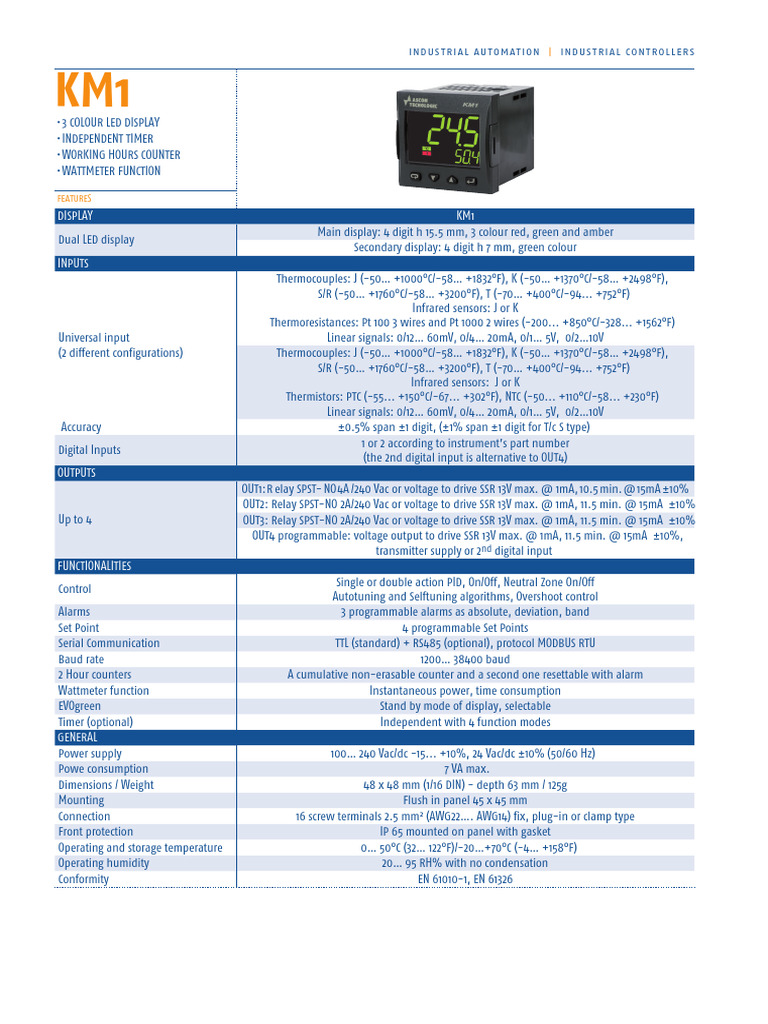 KM1 Dte en | PDF | Relay | Power Supply