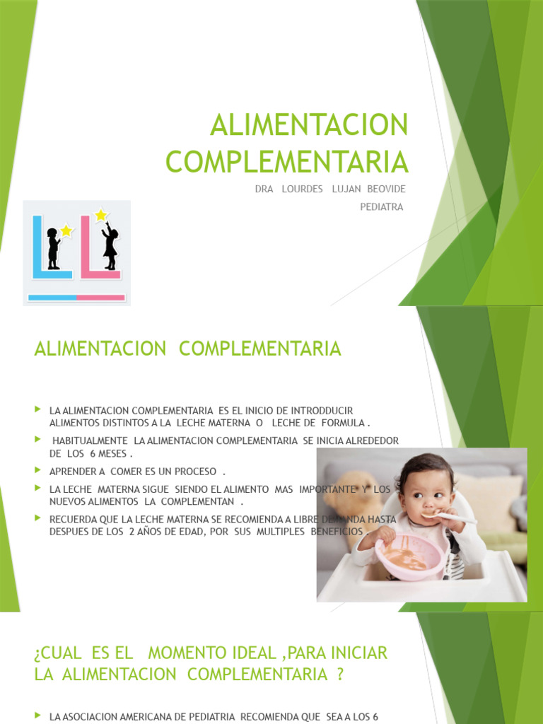 Alimentacion Complementaria Dra Lujan | PDF | Alimentos