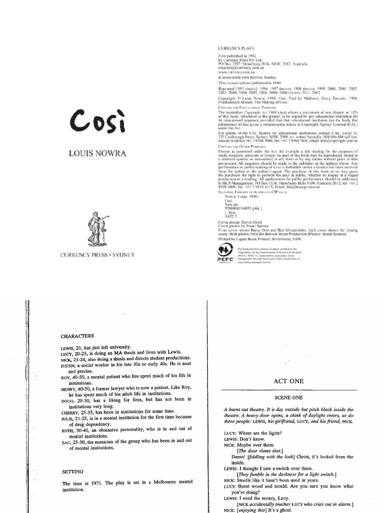 Official Cosi Script | PDF