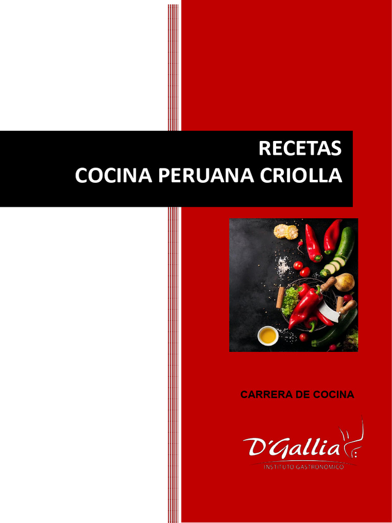 Recetas de Cocina Peruana Criolla | PDF | Cilantro | Ingredientes de comida