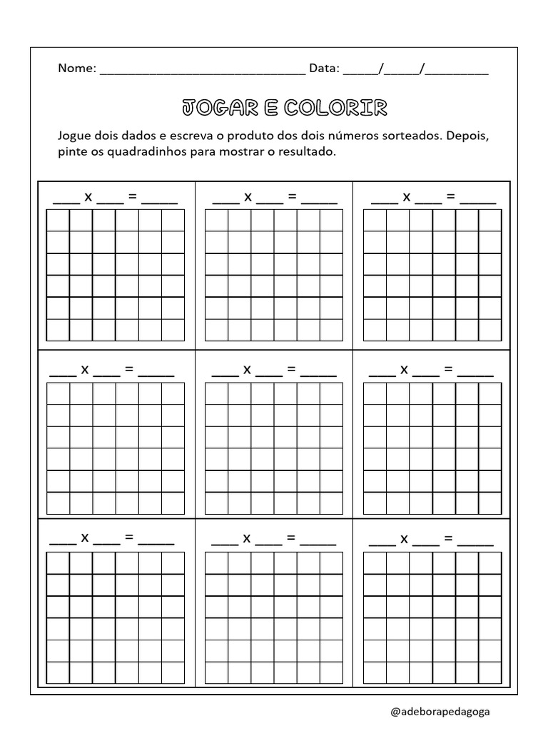 01 Multiplicacao Na Malha Quadriculada | PDF