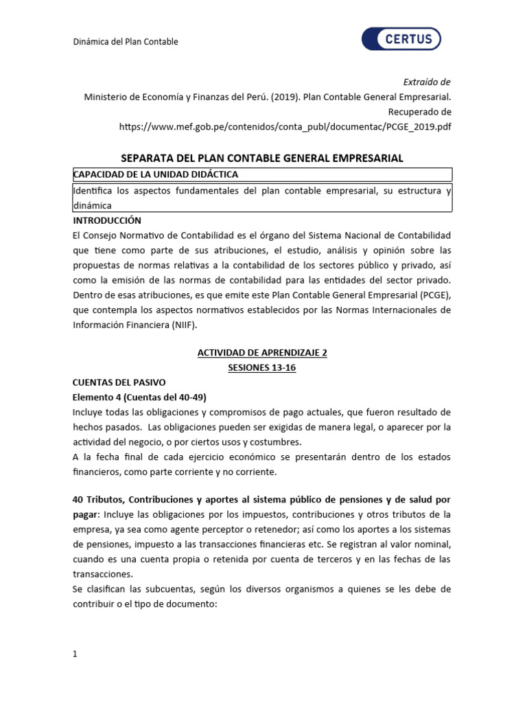 Sesión 13 Separata 1 | PDF | Contabilidad | Deuda