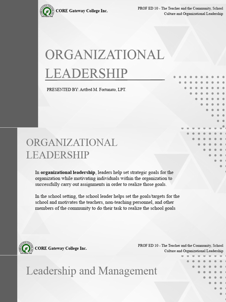 Understanding Organizational Leadership | PDF | Leadership | Servant ...