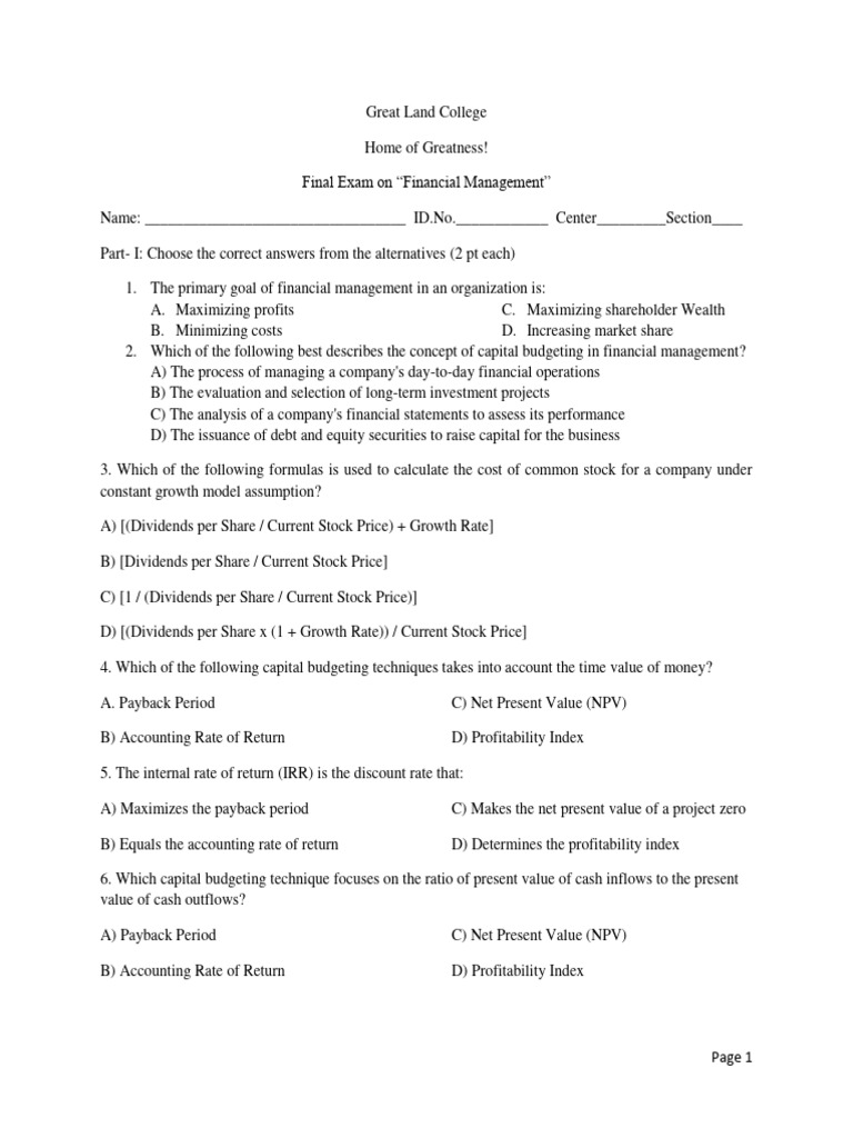 FM MBA Final Print Out | PDF | Net Present Value | Capital Budgeting