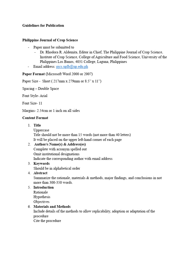 Guidelines For Publication | PDF | Written Communication | Text