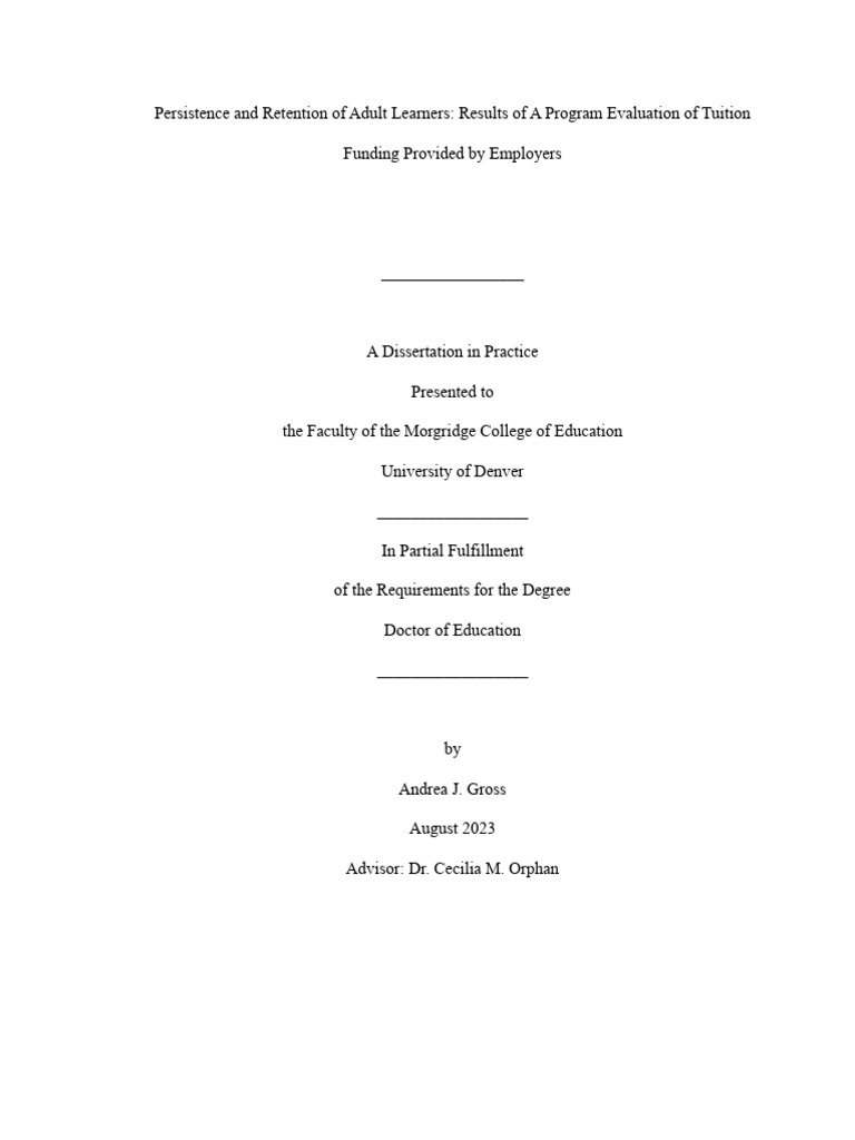 Persistence | PDF | Employee Retention | Employment