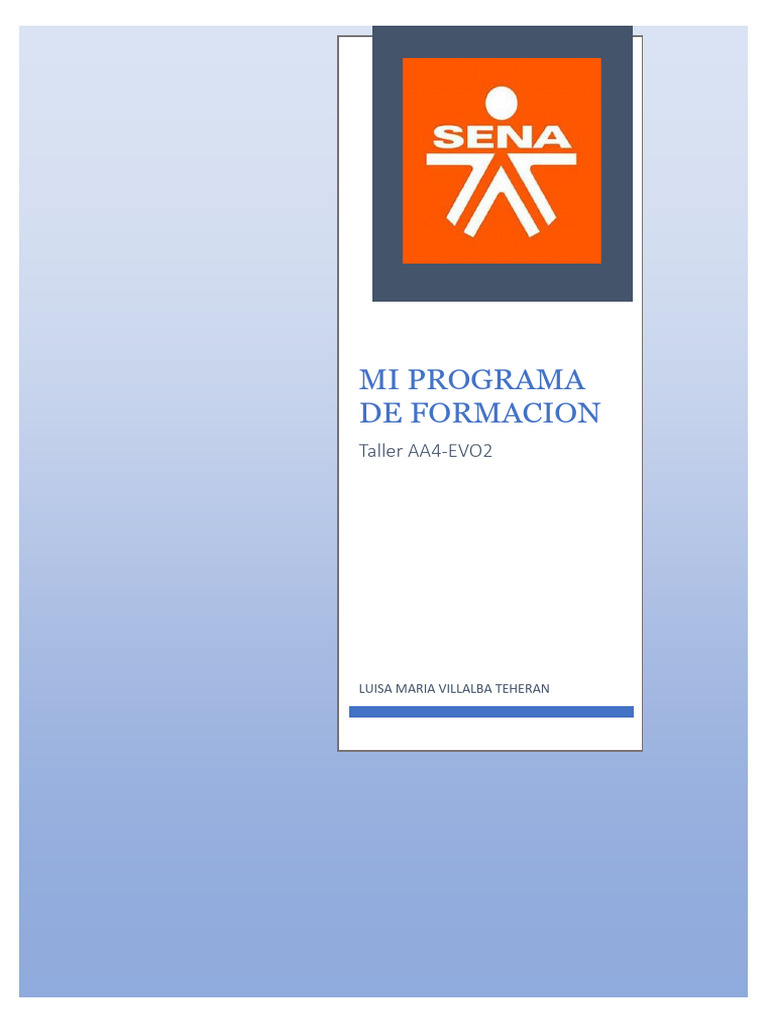 Mi Programa de Formacion | PDF